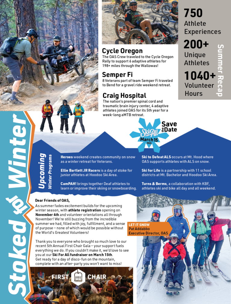 Fall Newsletter 2024 - Oregon Adaptive Sports